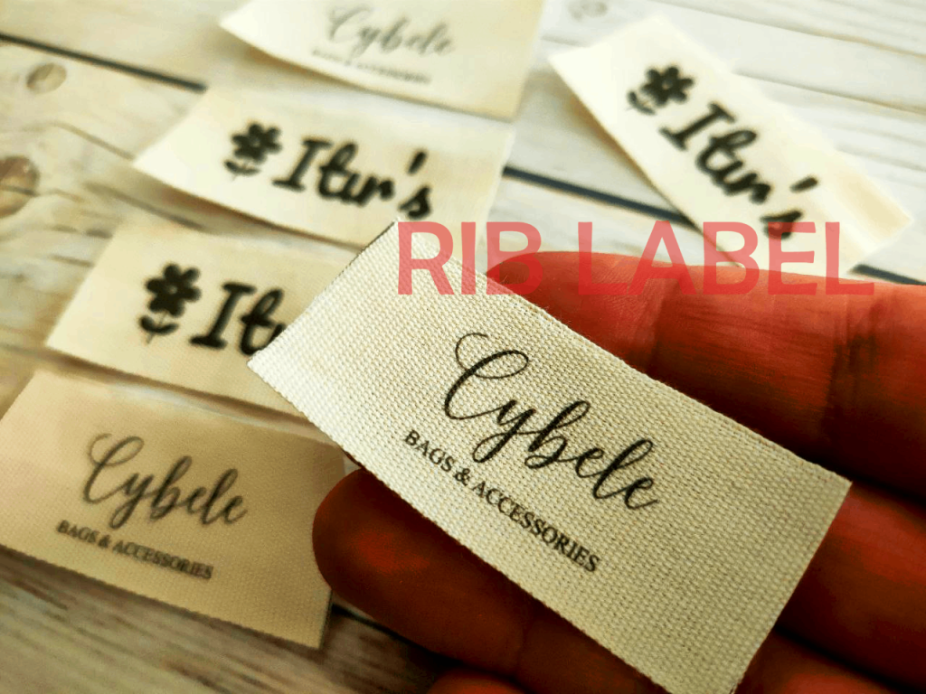 Natural Cotton Label (Creme Color) - Rib Label